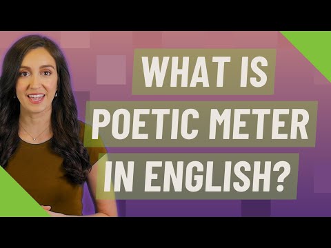 What is poetic meter in English?