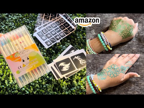 HENNA TATTOO MARKERS UNBOXING & REVIEW 2024 || TEMPORARY TATTOO PENS