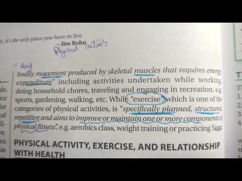 Definition of Physical activity and Exercise