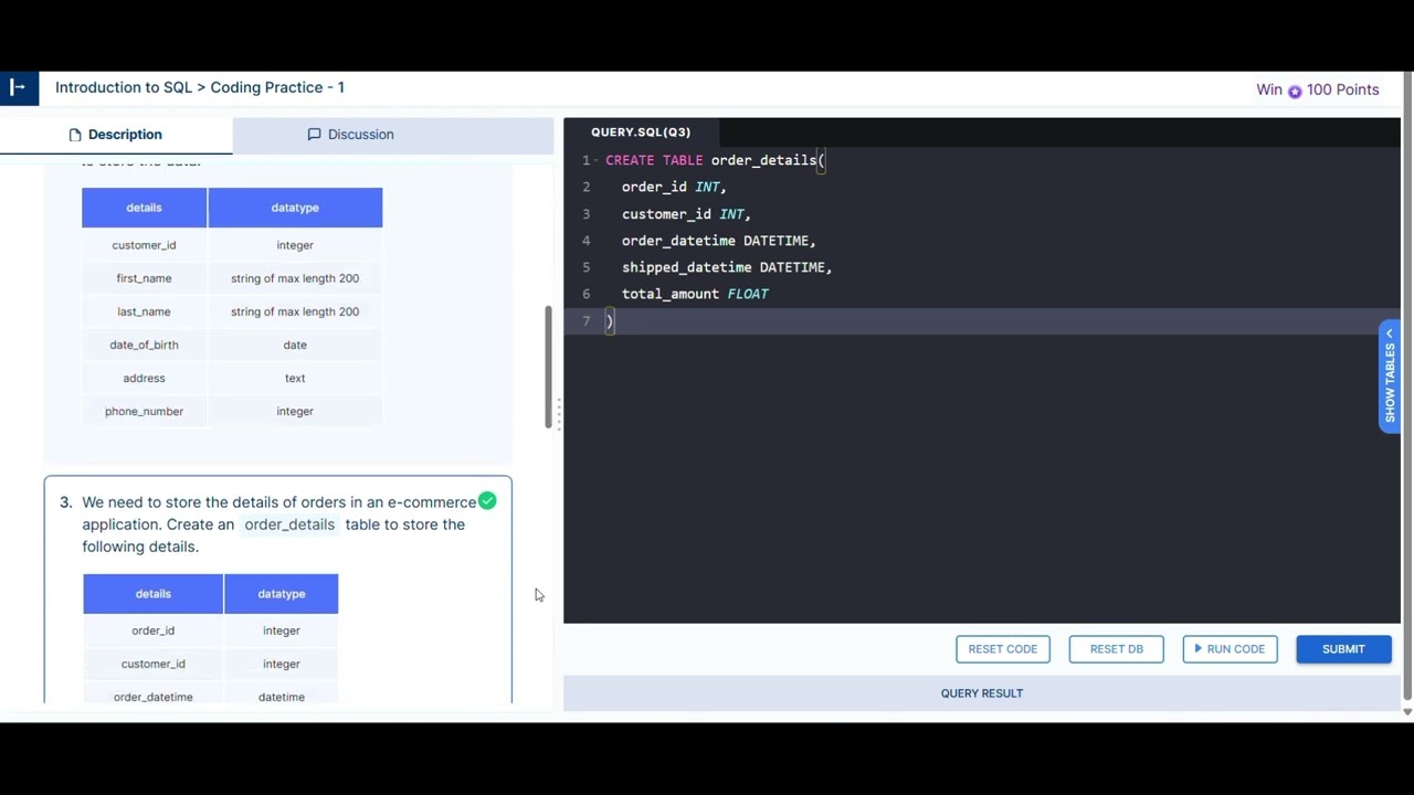 SQL | Coding Practice-1 | NxtWave CCBP 4.0