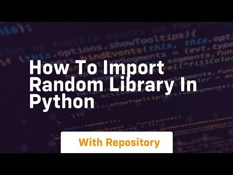 how to import random library in python