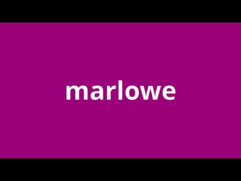 what is the meaning of marlowe.
