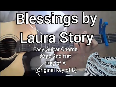 Blessings by Laura Story-Easy Guitar Chords(Key of A Capo 2nd Fret) by (RLJr).