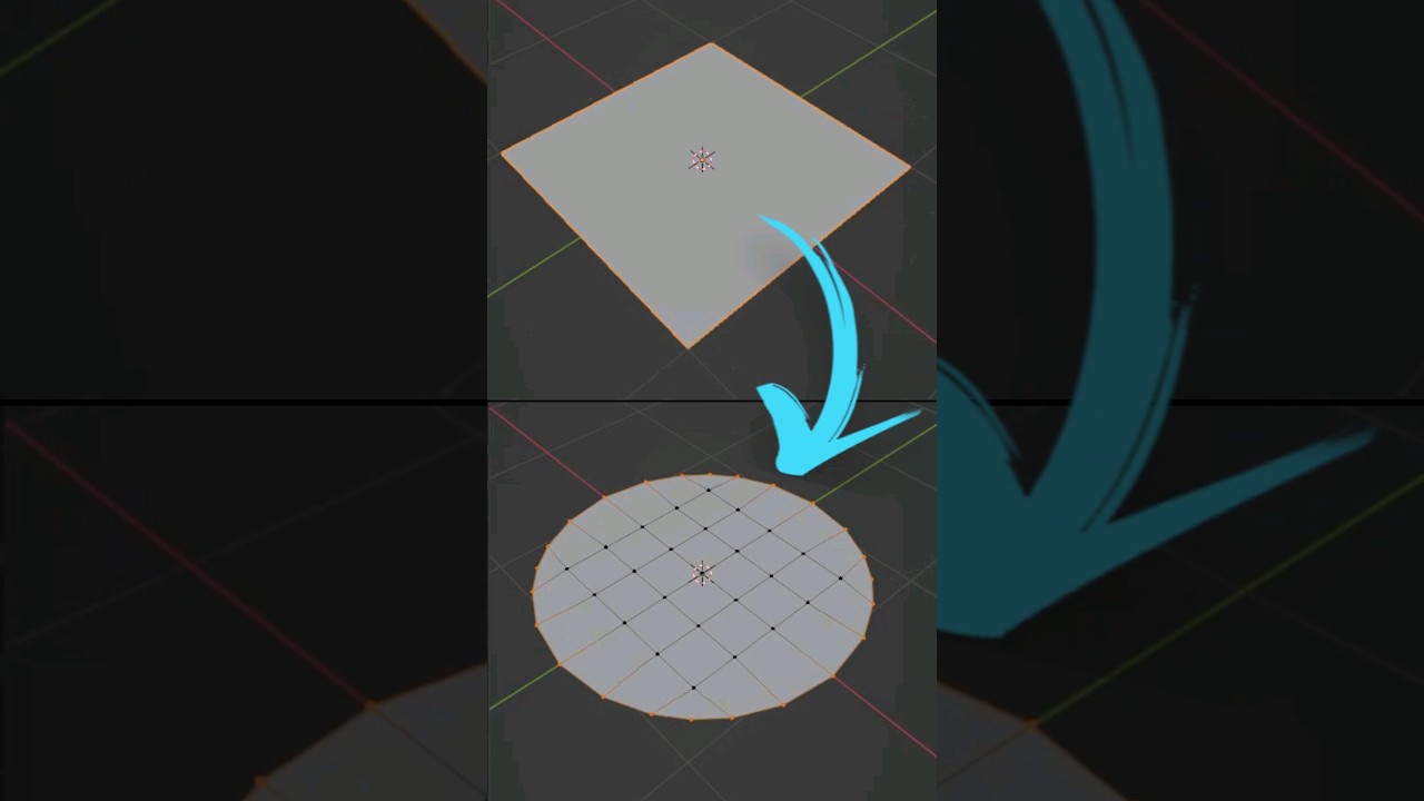 Blender Square to Circle and to Solid Circle #blender #3d #tutorial #cgian