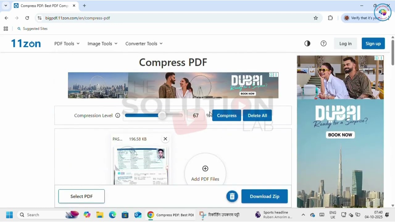 How to Compress PDF File Online Using 11ZON (100% Free & Fast)