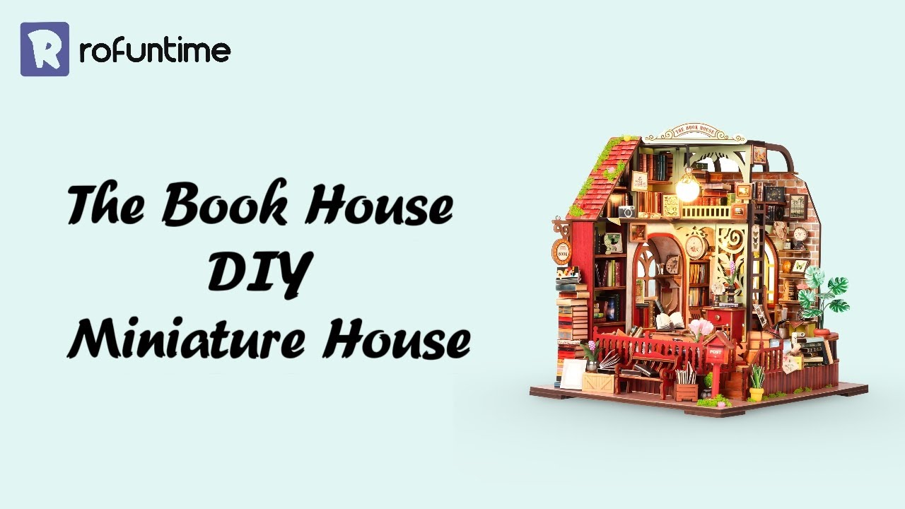 The Book House DIY Miniature House | Rofuntime