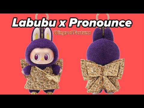 ASMR Unboxing with Labubu x Pronounce- Wings Of Fortune Vinyl Plush Hanging Card #353