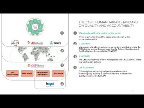 A verifiable standard: The Core Humanitarian Standard