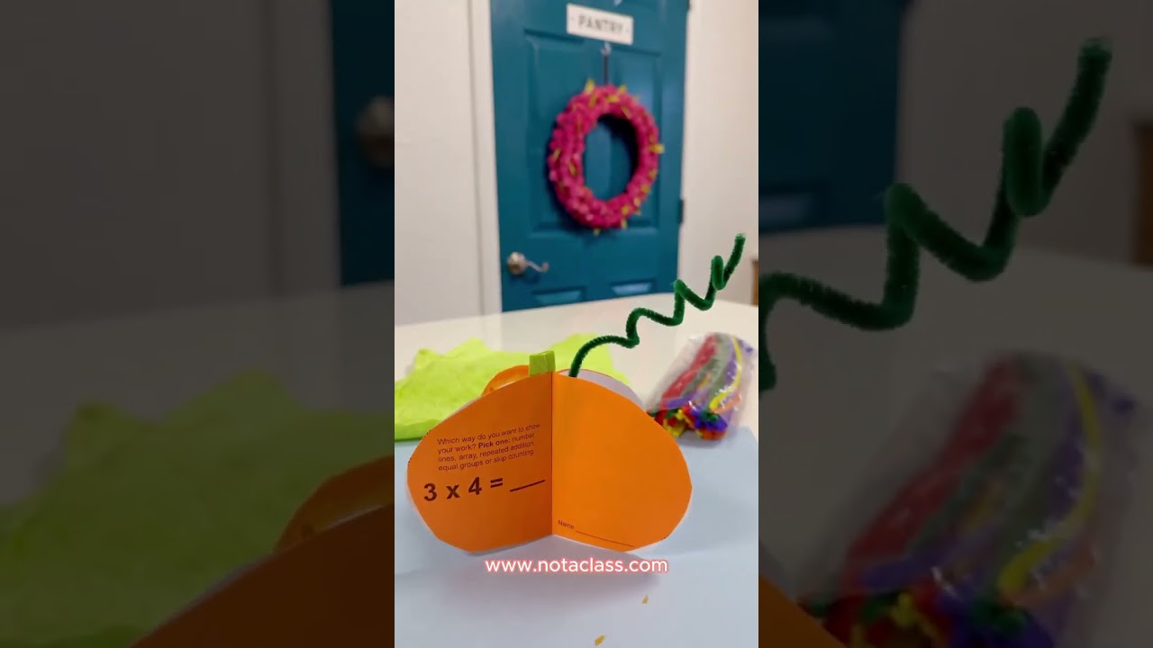 Fall or Thanksgiving 3D Pumpkin Multiplication Craft | Math Activity