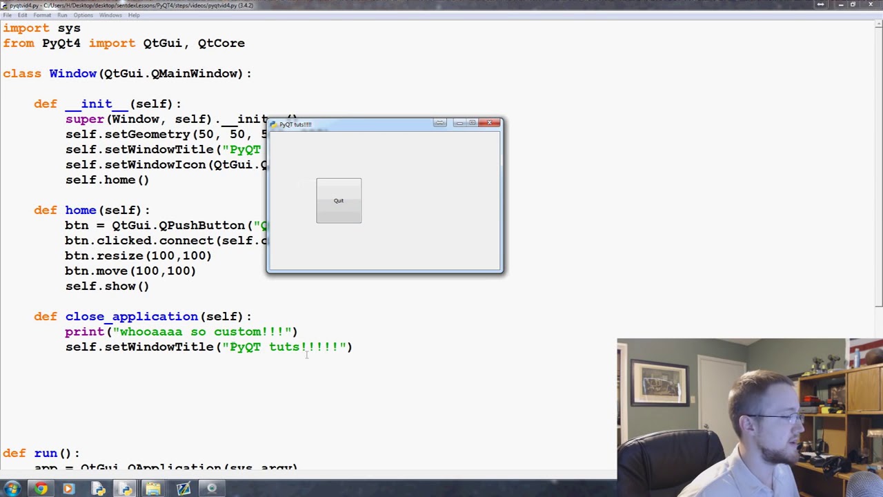 Button Functions   PyQt with Python GUI Programming tutorial