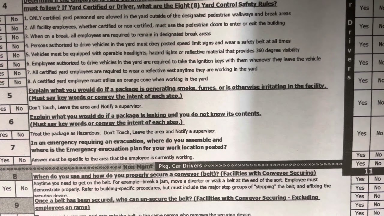 UPS Globe AZ : 8 yard control safety rules￼