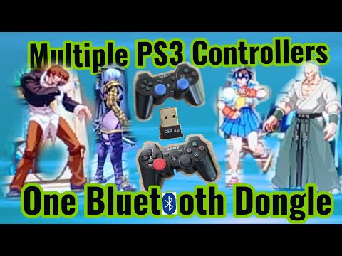 Pair Multiple PS3/4 Controllers to One Bluetooth Dongle and connect to PC #ps3 #bluetoothcontroller