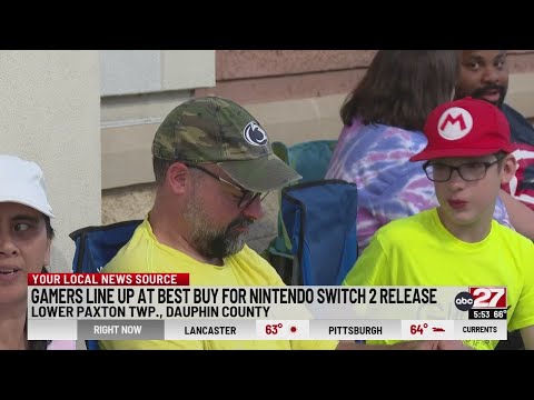 Midstate gamers line up for Nintendo Switch 2 release