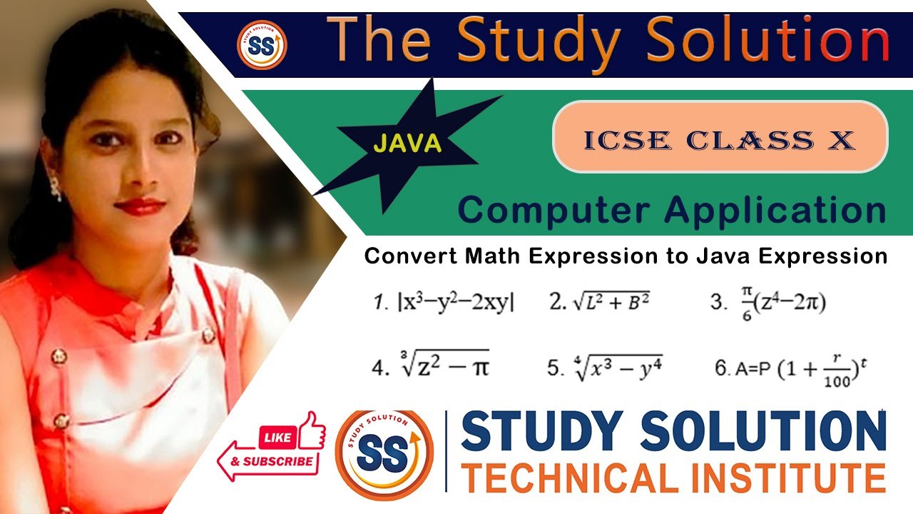 Convert Math Expression to Java expression| Java Tutorial