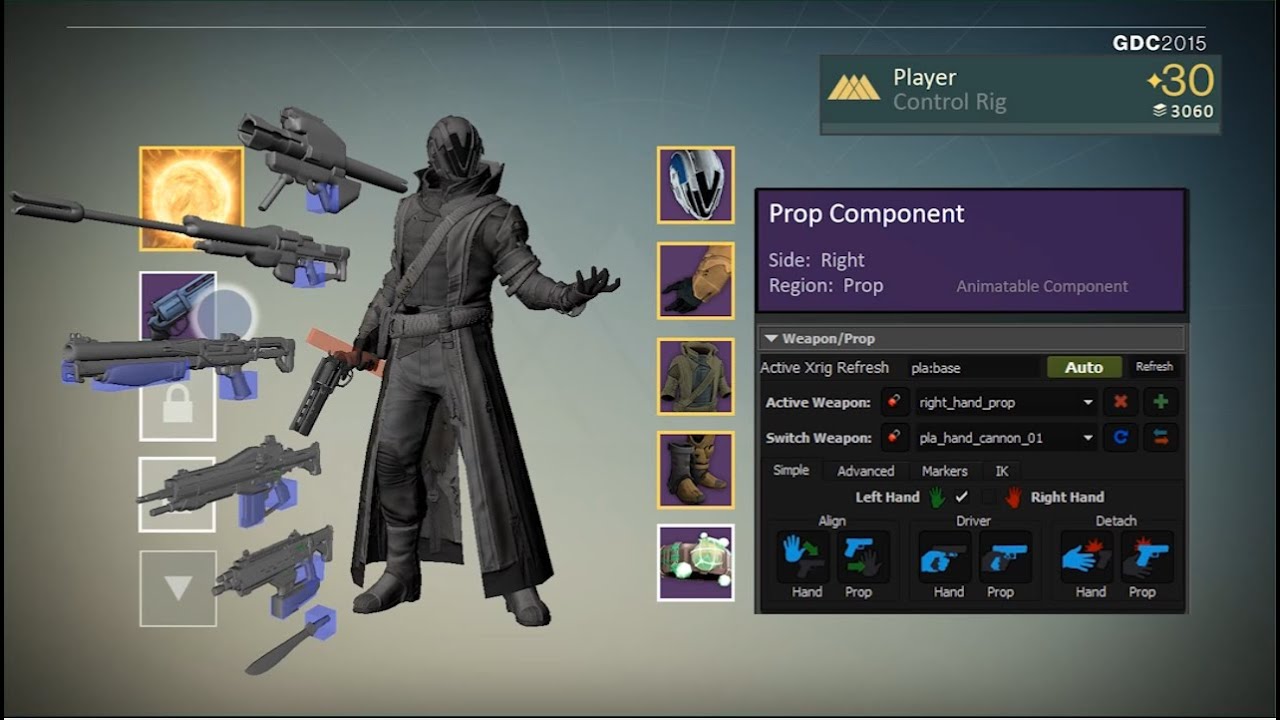 Dave Hunt showreel: Destiny rigging tech art