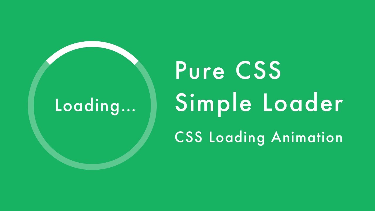 Pure CSS Simple Loader Spinner | CSS Loading Animation