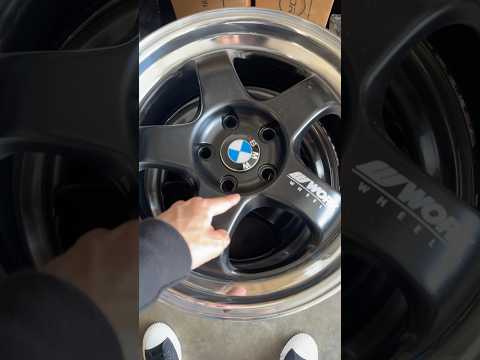 Floating center caps on new work wheels for the BMW E90 335i