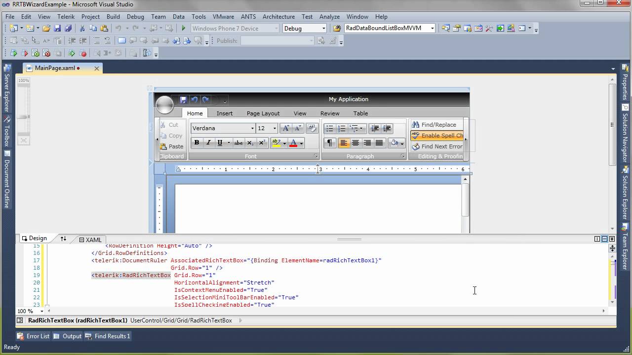 RichTextBox - Part 2: Implementing the RadRichTextBox with the Built-in Wizard (Silverlight & WPF)