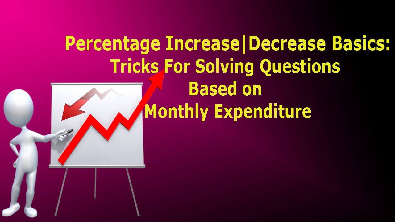 Percentage Increase|Decrease Basics:Solving Questions Based on Monthly Expenditure-Ezee Way