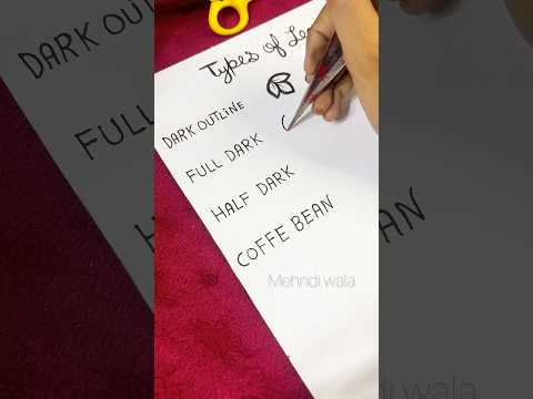 Types of leaves in mehndi | Learn to apply mehndi #mehndi #mehandi #shorts #mehndishorts #henna #...