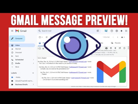Show Message Previews for Gmail Emails