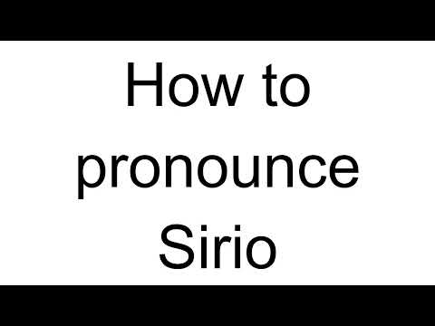 How to Pronounce Sirio (Italian)