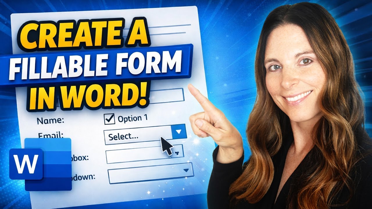How To Create A Fillable Form In Microsoft Word (Create HR Template Forms) Part 1
