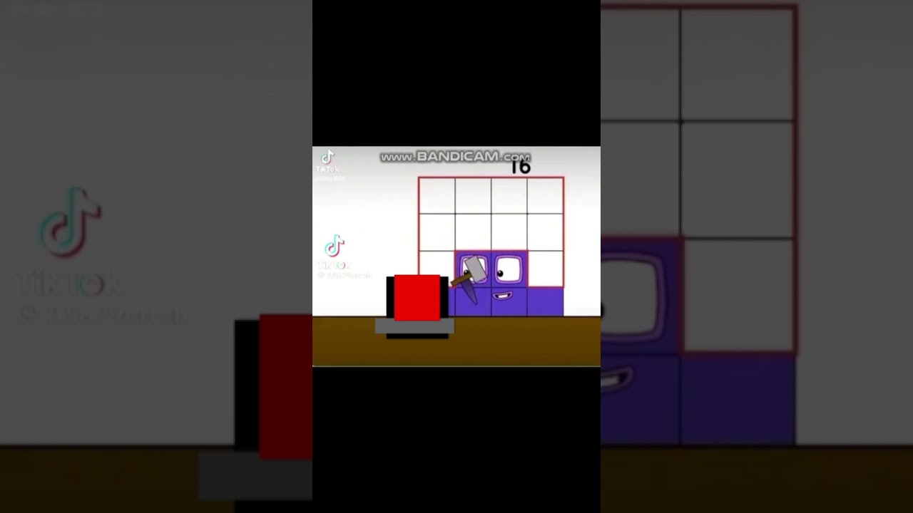 Numberblocks 16 dies button in comic