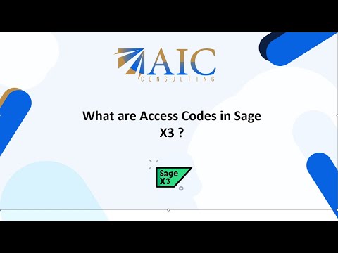 What are Access codes in Sage X3