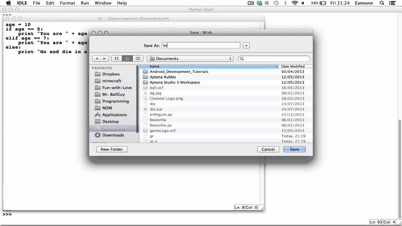 Python 2.7.2 Programming Tutorial #11: Control Flow! Pt. 3