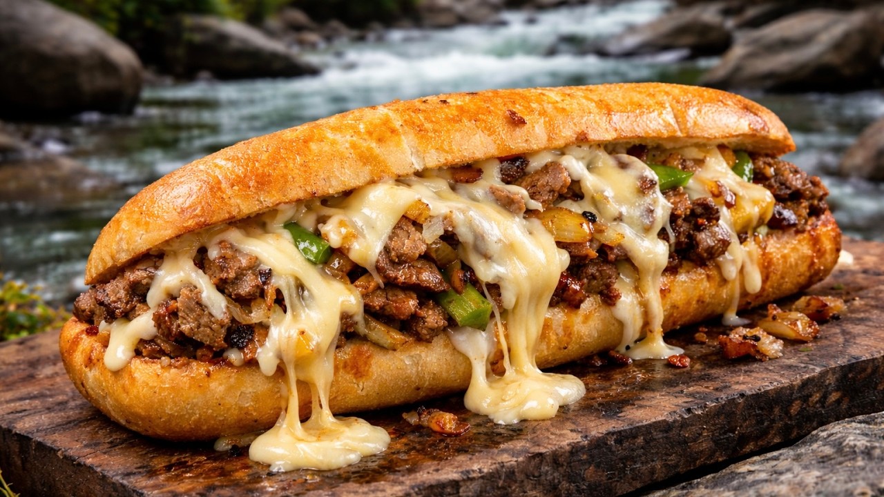 The BEST Philly Cheesesteak You’ll Ever See (Cooked in Nature)