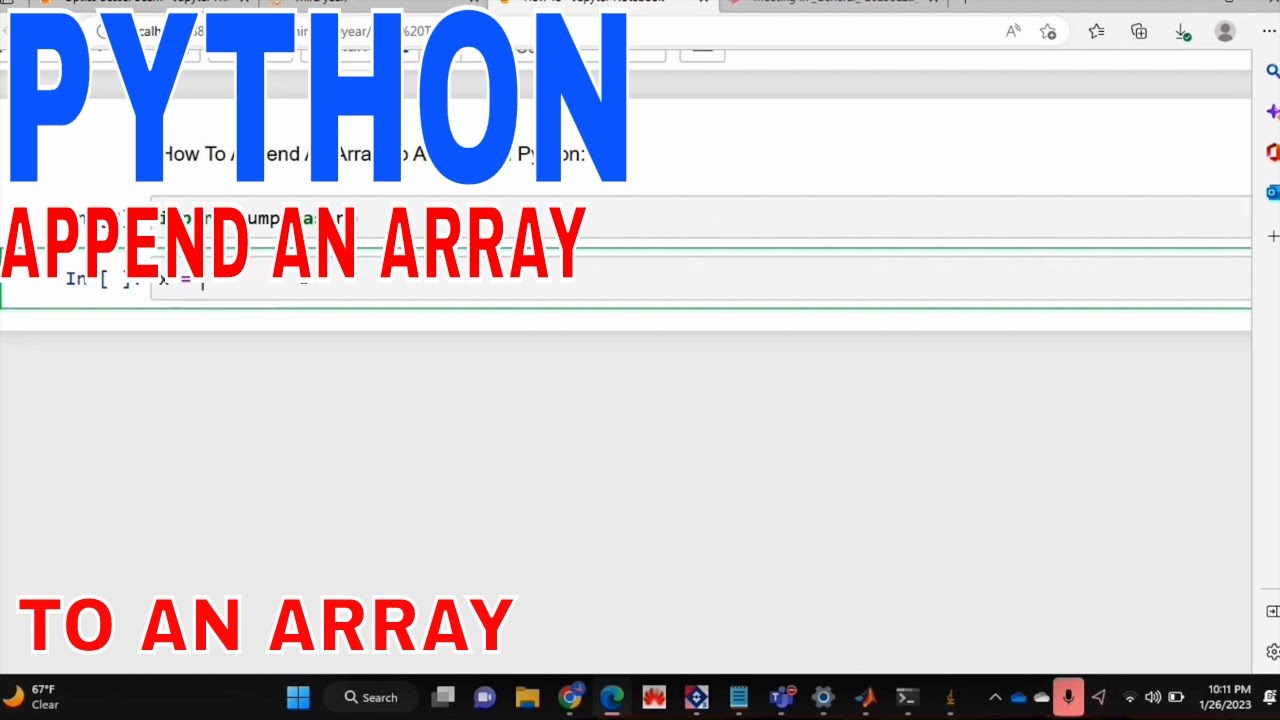 ✅ How To Append An Array To An Array In Python 🔴