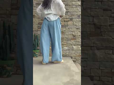 Essential Summer Chambray Benji Wide Leg Jean Light Denim
