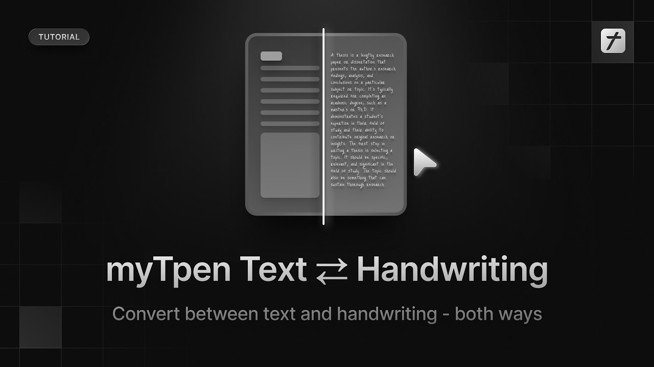 Real‑time AI handwriting recognition with myTpen Handwriting engine | Tutorial
