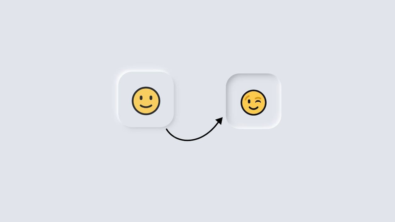 Neumorphism Button With Emoji  Using Html Css And Javascript