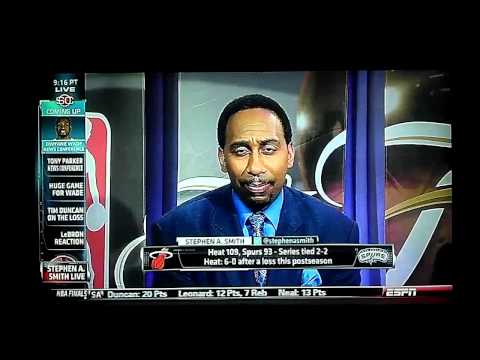 Stephen A. Smith on Game 4 of the 2013 NBA Finals - ESPN Sport First Take