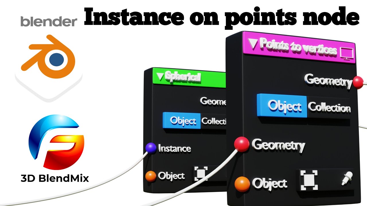 How to use instance on points node in Blender | learn blender geometry nodes