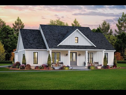 MODERN FARMHOUSE PLAN 4534-00061 WITH INTERIOR