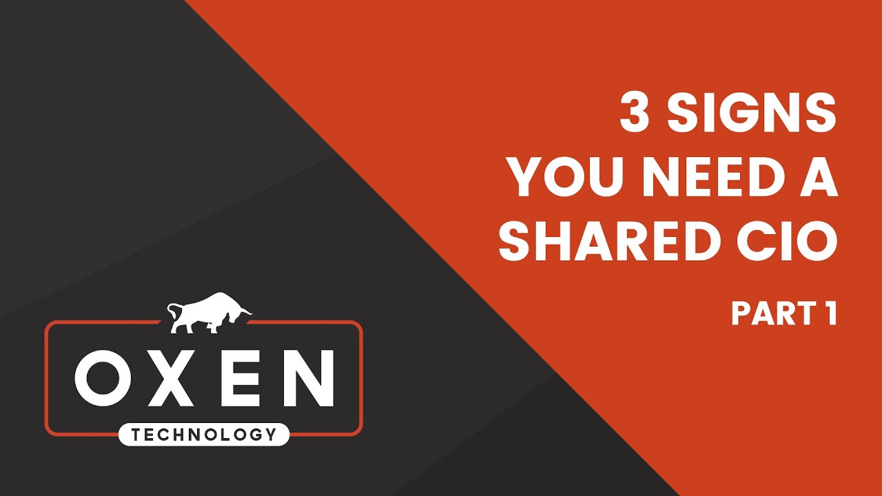 3 Signs You Need A Shared CIO, Part 1