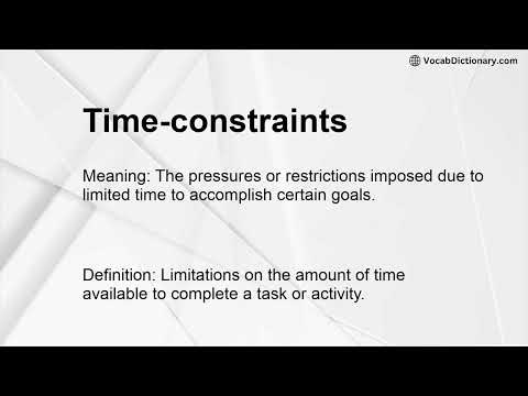 Time-constraints Meaning