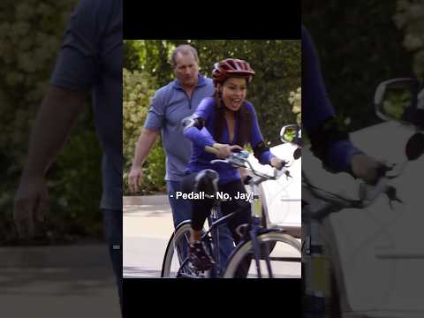 Learning to ride a bike for the first time #modernfamily #shorts #sofiavergara