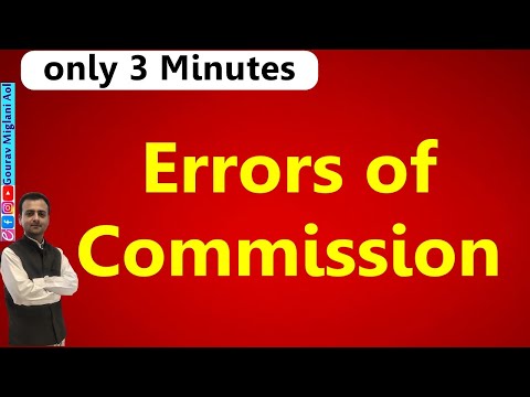 Errors of Commission in Accounting Class 11 | Examples of Errors of Commission Accounts Class 11