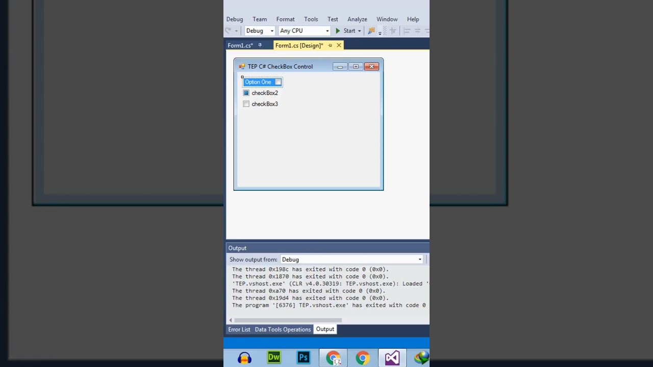054 - I - C# CheckBox Event Handlers