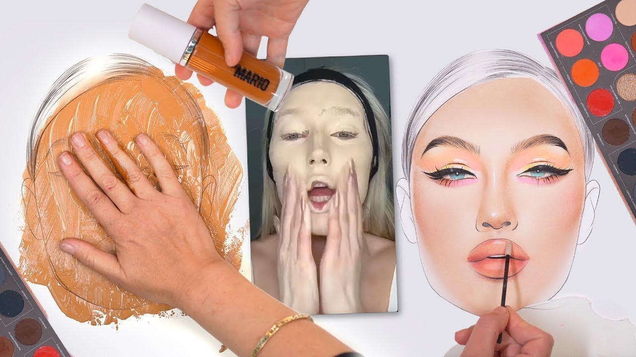 Face Chart Makeup Tutorial | Viral TikTok routine on face charts #facechart