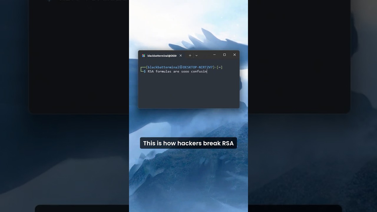Breaking Down RSA (Private Key & Decryption) #cybersecurity #linux #encryption #security