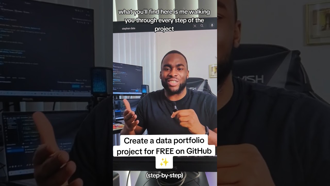 How to create a data project and your own portfolio website with GitHub - This includes a comprehens