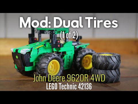 LEGO Mod: Dual Tire install on John Deere 9620R Technic 42136