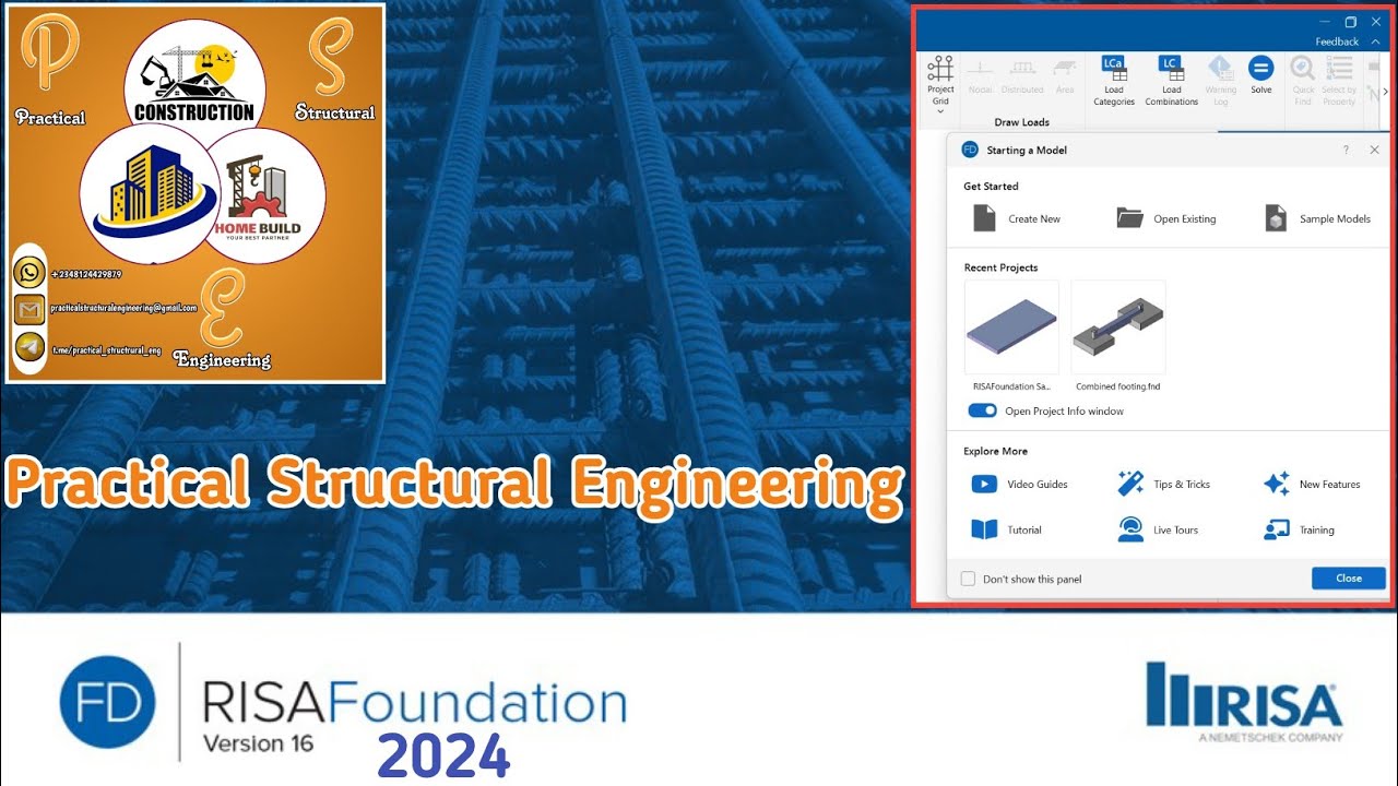 RISA FOUNDATION V16 2024 @PracticalStructuralEngineering