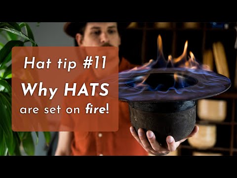 Why do hat makers set hats on FIRE? 🔥 Singeing & distressing explained.