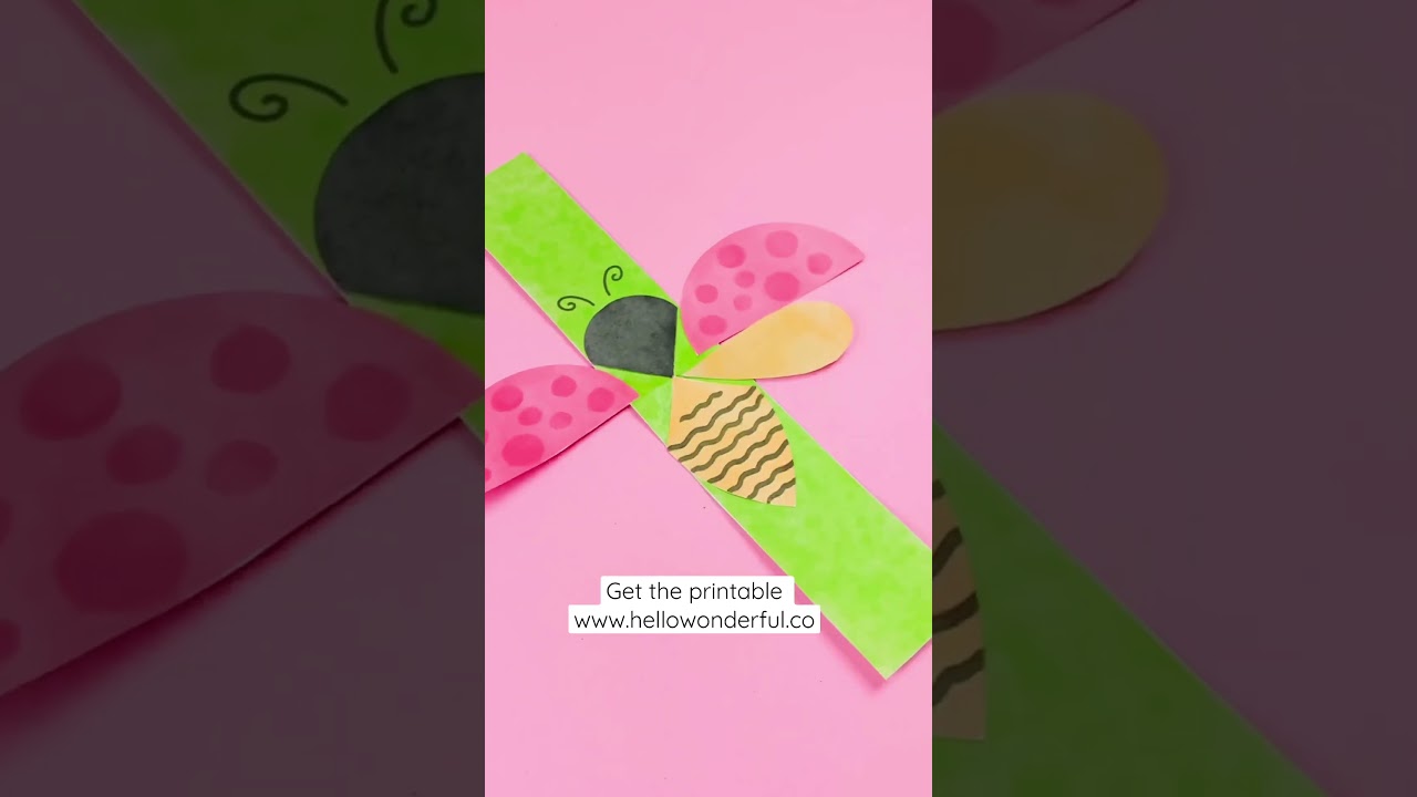 Paper Ladybug Craft - get the printable www.hellowonderful.co